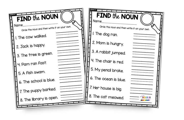 NOUNS Primary Grammar Unit 1 - FREE ACTIVITIES — Keeping My Kiddo Busy