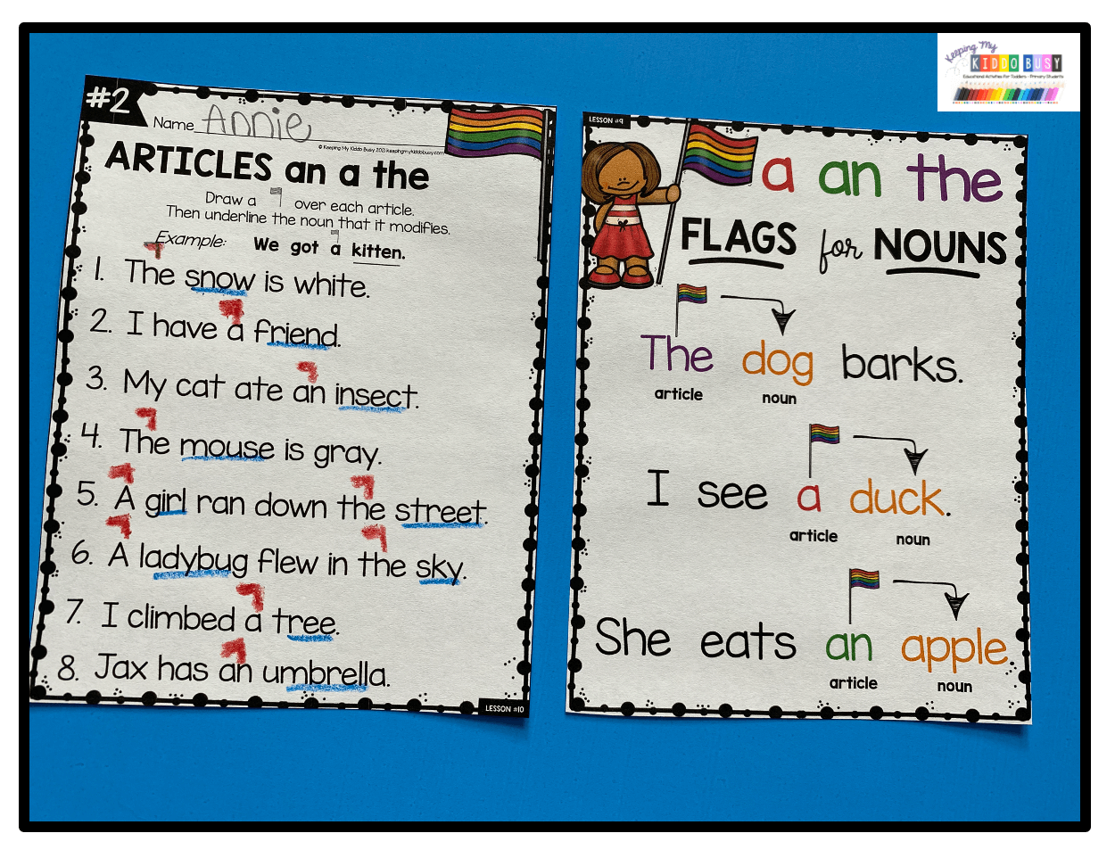 NOUNS Primary Grammar Unit 1 FREE ACTIVITIES Keeping My Kiddo Busy