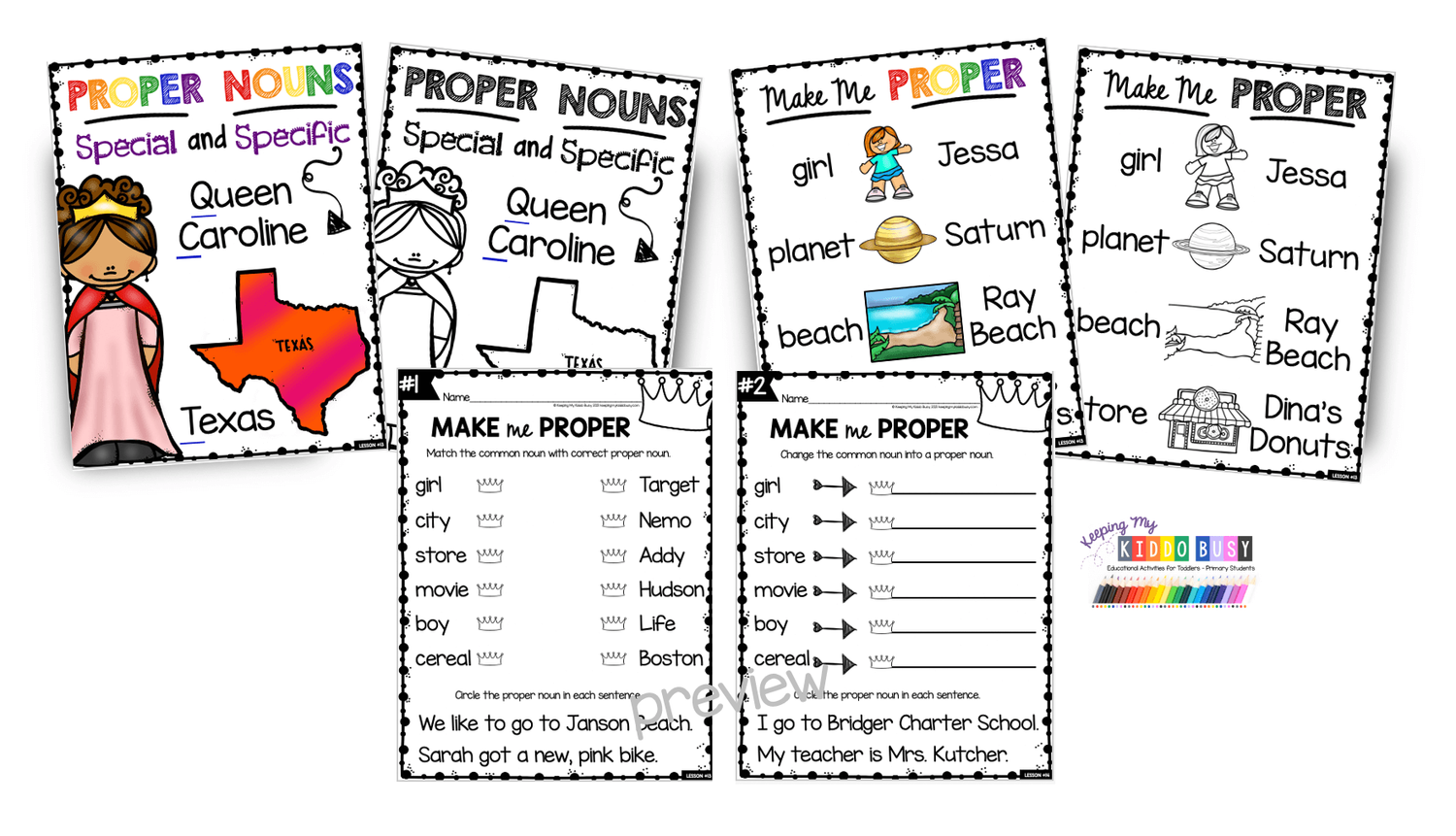 NOUNS Primary Grammar Unit 1 - FREE ACTIVITIES — Keeping My Kiddo Busy