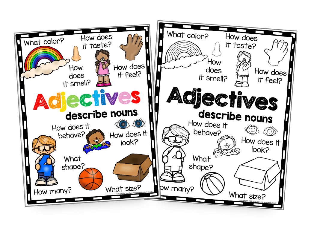 Primary Grammar ADJECTIVES - with free activities! — Keeping My Kiddo Busy
