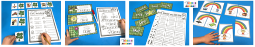March Math & ELA Kindergarten Pack - No Prep FREEBIES — Keeping My ...