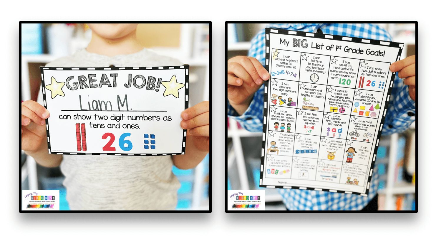 First Grade Goals and Awards FREEBIE — Keeping My Kiddo Busy