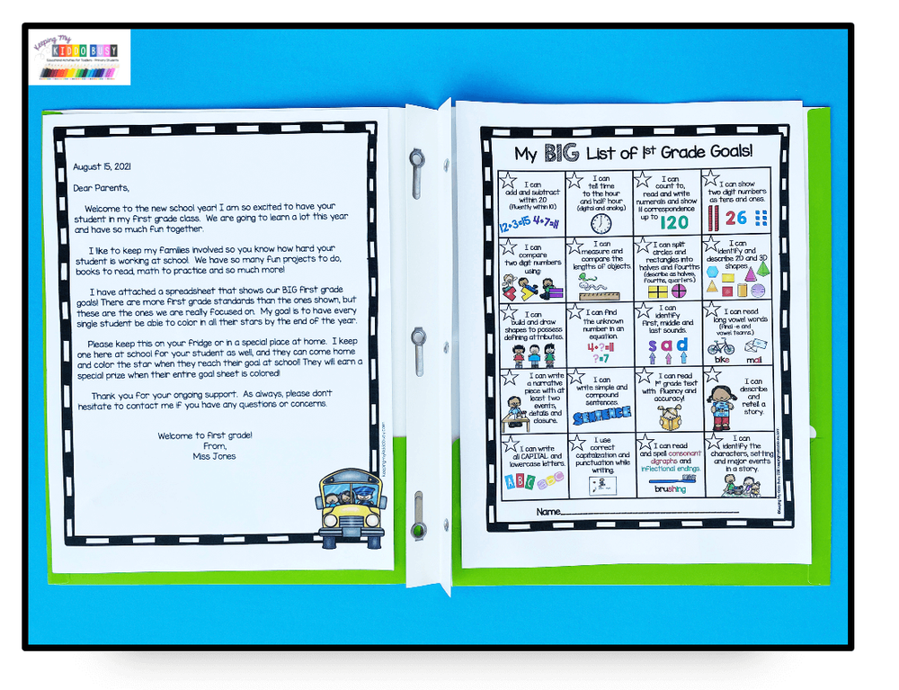 First Grade Goals and Awards FREEBIE — Keeping My Kiddo Busy