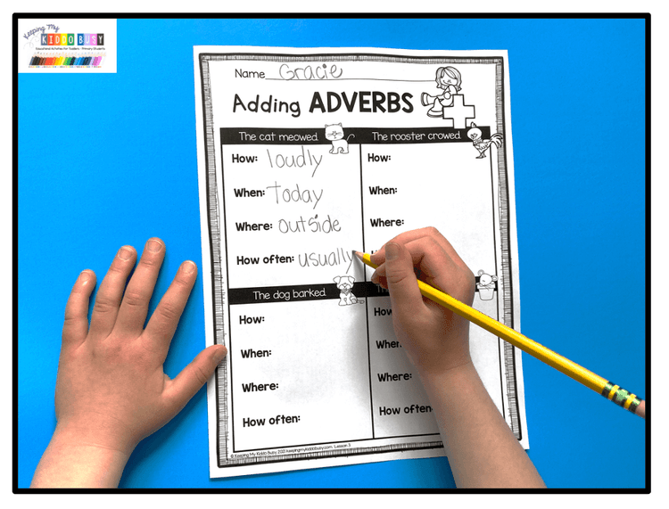 How to teach adverbs - FREE WORKSHEETS — Keeping My Kiddo Busy