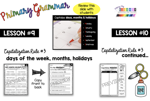 Capitalization Rules - How to teach grammar in kindergarten and first ...