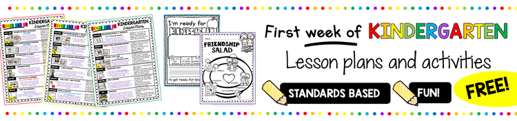 FREE lesson plans for the first day of kindergarten — Keeping My Kiddo Busy