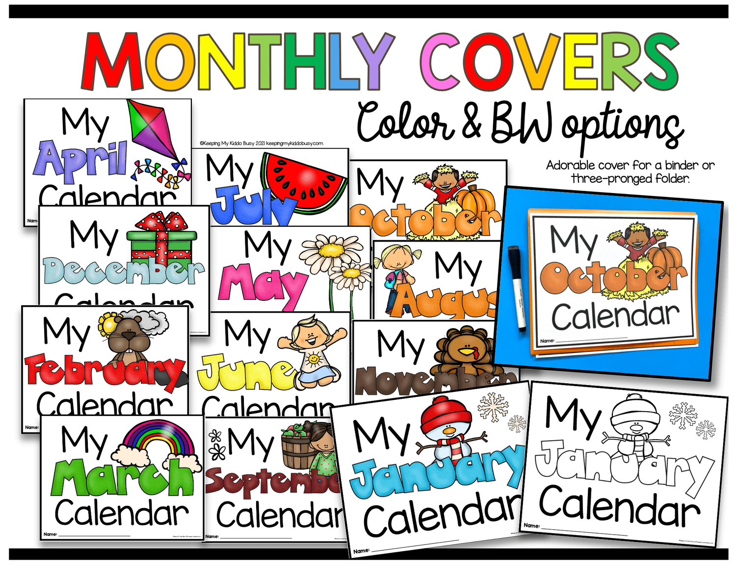 Calendar Notebooks — Keeping My Kiddo Busy