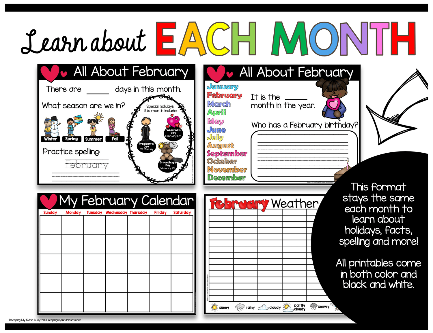 Calendar Notebooks — Keeping My Kiddo Busy