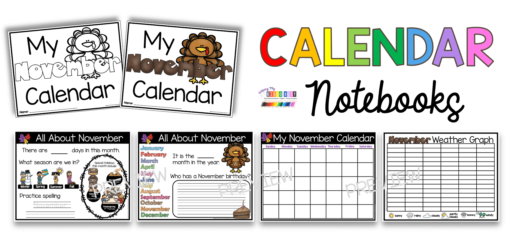 November Calendar — Keeping My Kiddo Busy