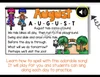 August Calendar and Morning Meeting in Kindergarten — Keeping My Kiddo Busy
