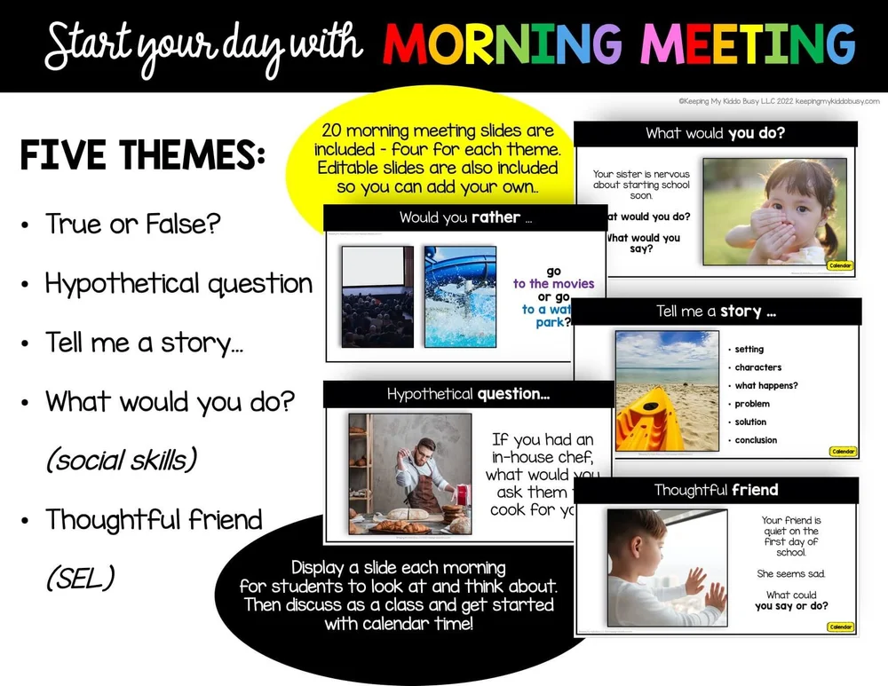 August Calendar and Morning Meeting in Kindergarten — Keeping My Kiddo Busy