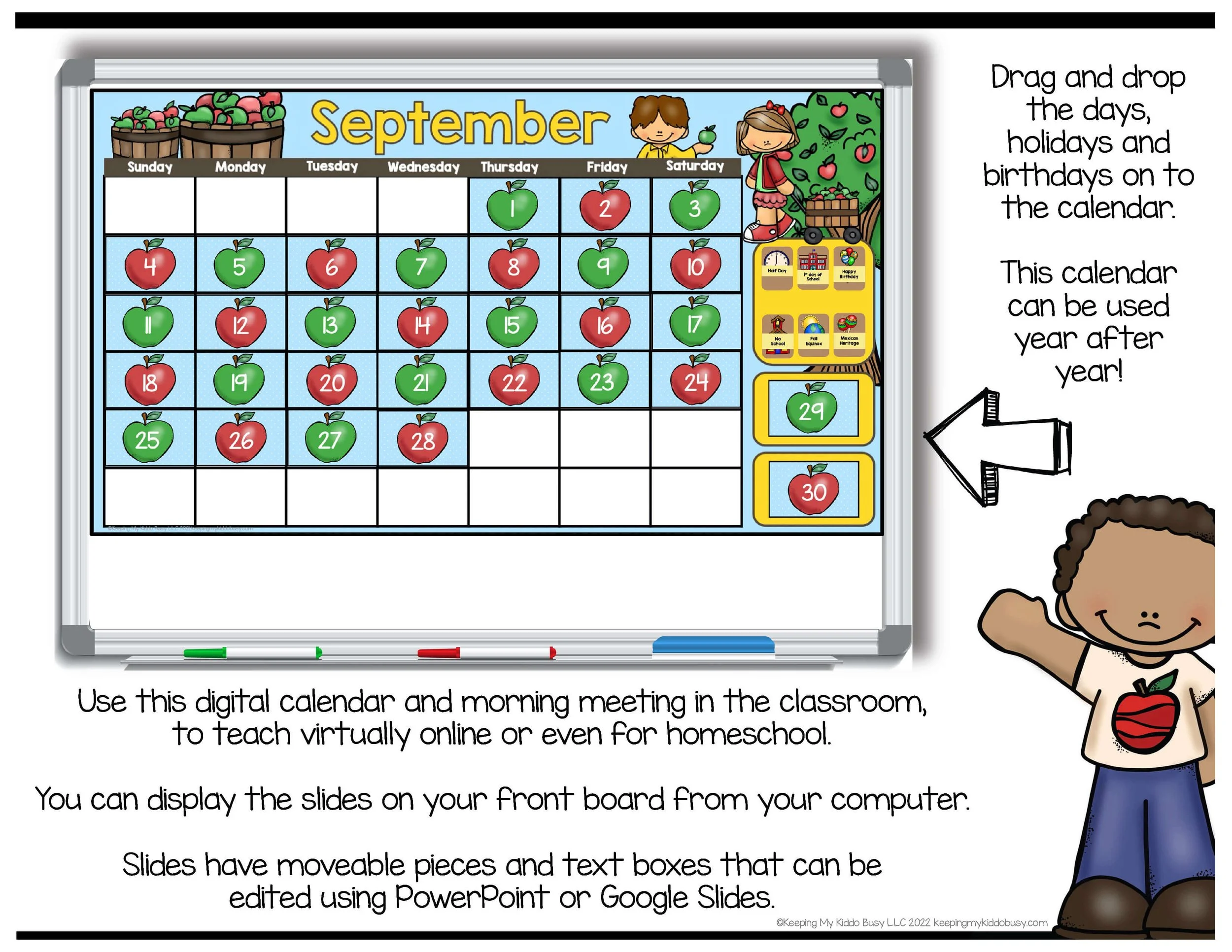 September Calendar and Morning Meeting in Kindergarten — Keeping My ...