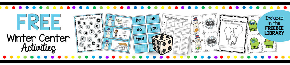 FREE Kindergarten Centers for January — Keeping My Kiddo Busy