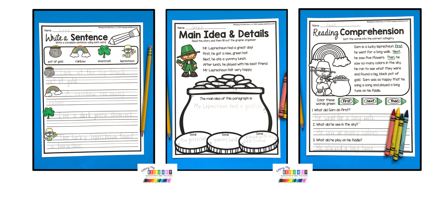 First Grade Activities for March FREE WORKSHEETS — Keeping My Kiddo Busy