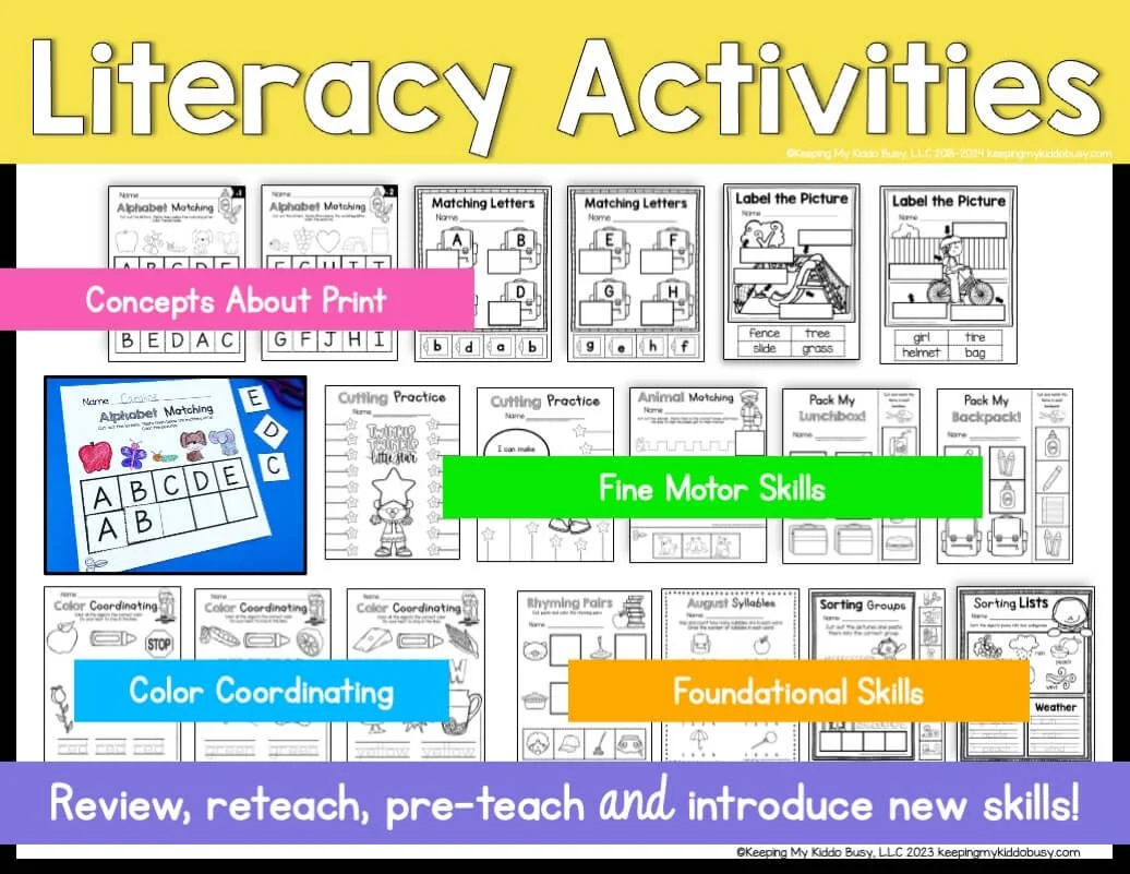 Kindergarten in August - FREEBIES — Keeping My Kiddo Busy
