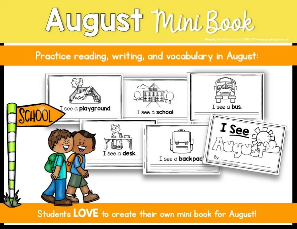 Kindergarten in August - FREEBIES — Keeping My Kiddo Busy