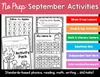 September Math and Literacy Pack - FREEBIES — Keeping My Kiddo Busy