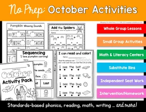 October Math and Literacy Pack - FREEBIES — Keeping My Kiddo Busy