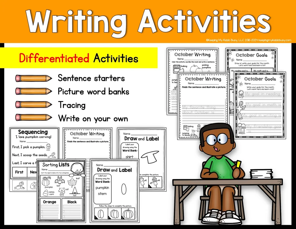 October Math and Literacy Pack - FREEBIES — Keeping My Kiddo Busy