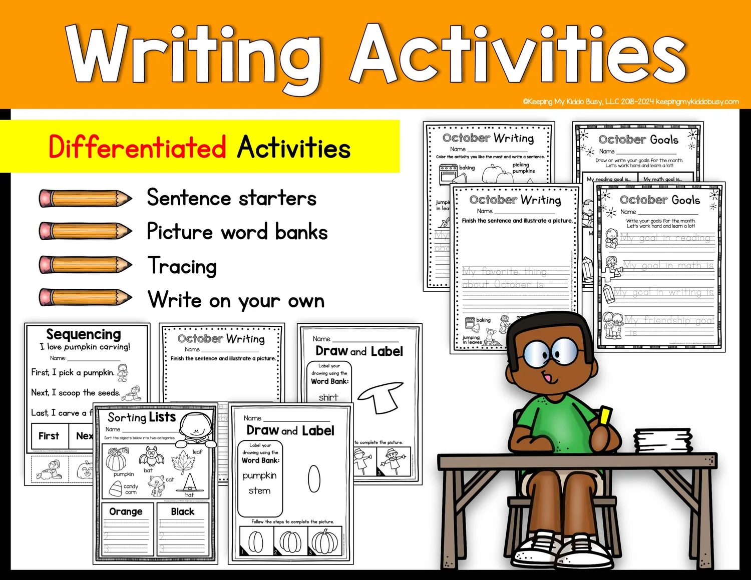 October Math and Literacy Pack - FREEBIES — Keeping My Kiddo Busy