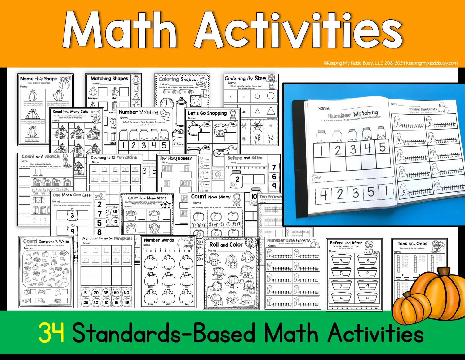 October Math and Literacy Pack - FREEBIES — Keeping My Kiddo Busy