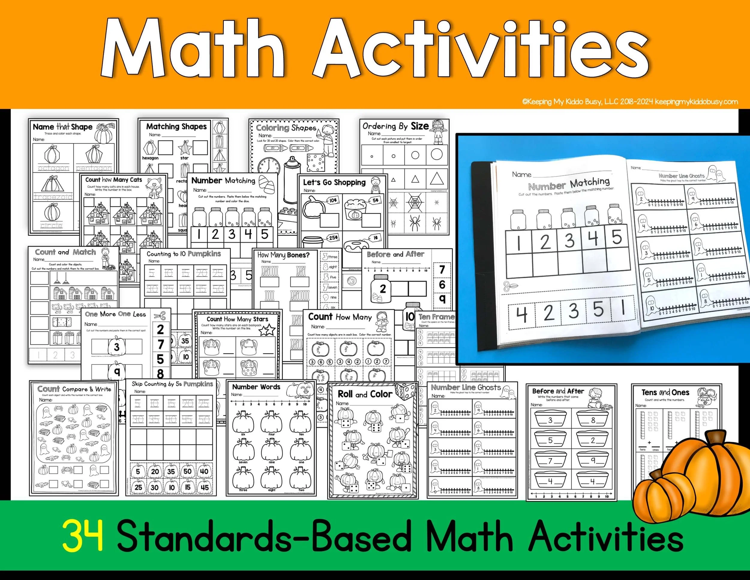 October Math and Literacy Pack - FREEBIES — Keeping My Kiddo Busy