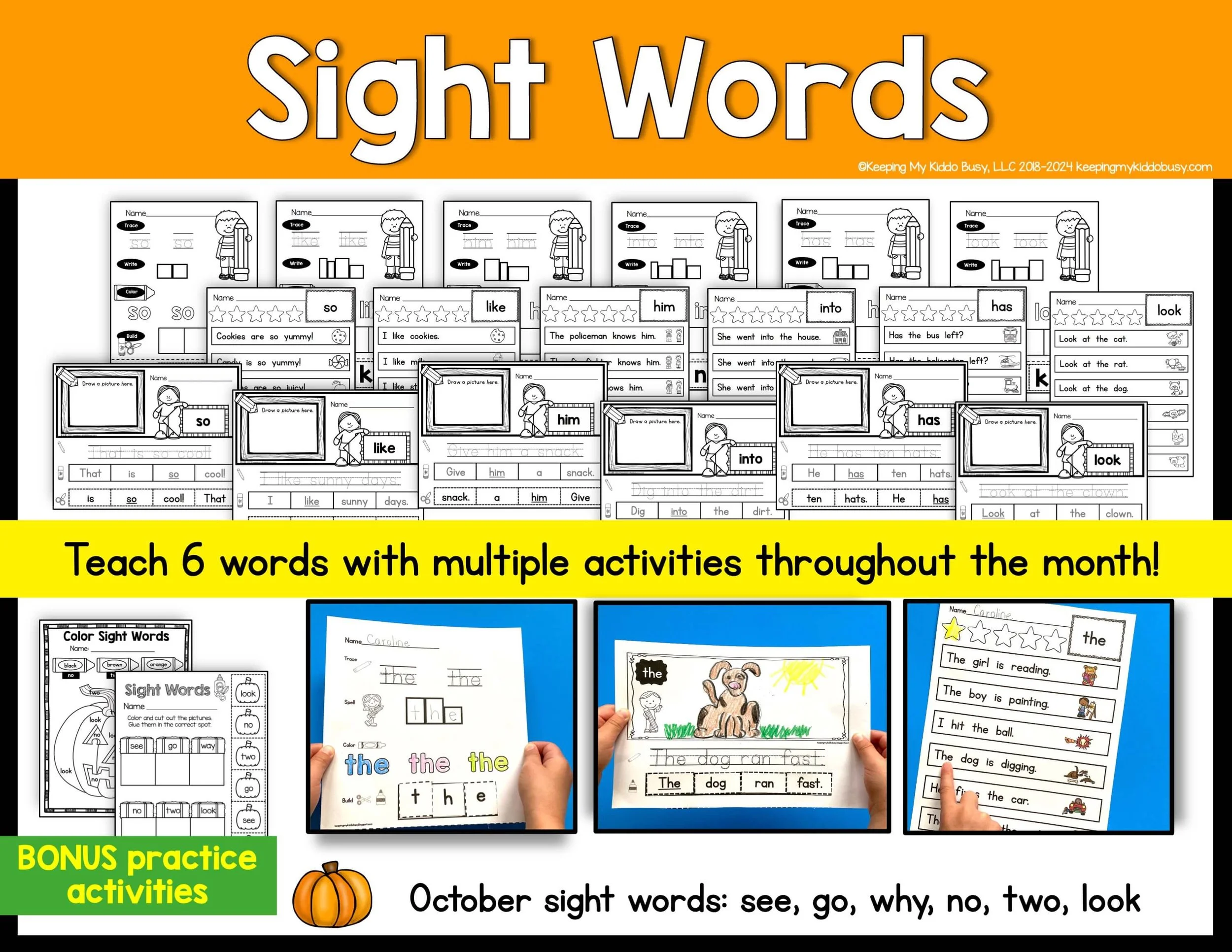 October Math and Literacy Pack - FREEBIES — Keeping My Kiddo Busy