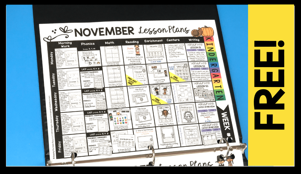 Favorite November Read Aloud Books for Kindergarten - FREE ACTIVITIES ...