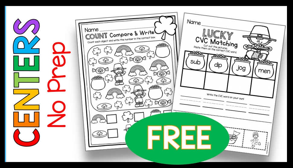 FREE March Math and Literacy Centers — Keeping My Kiddo Busy