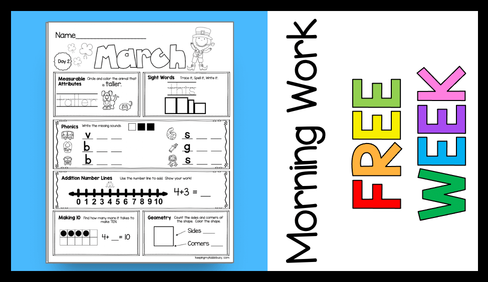 FREE March Math and Literacy Centers — Keeping My Kiddo Busy