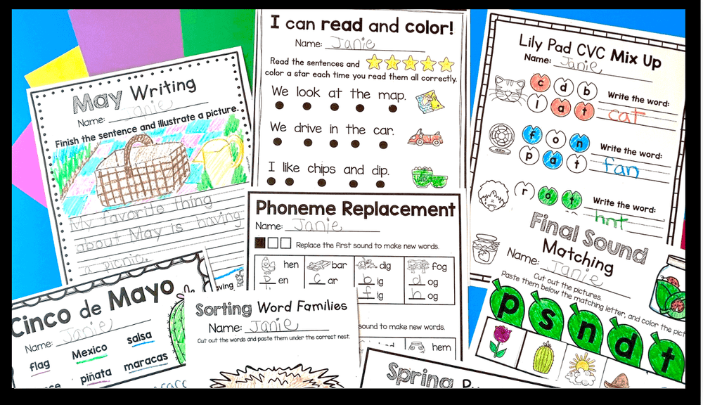 Read and Write like a Rock Star - May FREEBIES — Keeping My Kiddo Busy