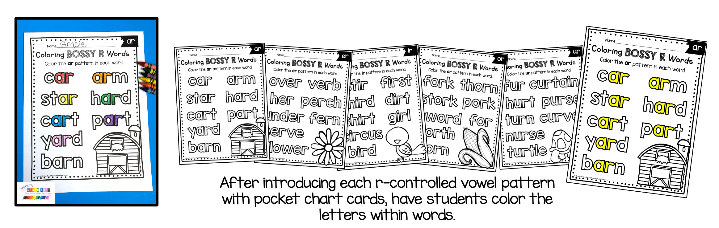 Bossy R Phonics Unit - R Controlled Vowels - FREEBIES — Keeping My ...