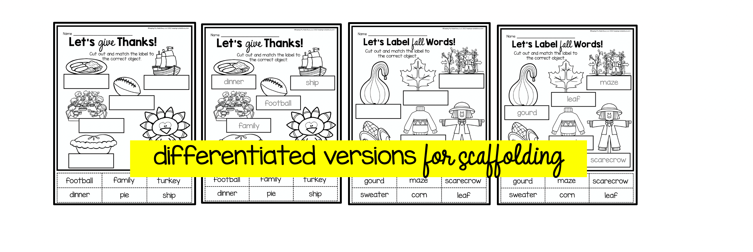 First Grade November Worksheets FREEBIES — Keeping My Kiddo Busy
