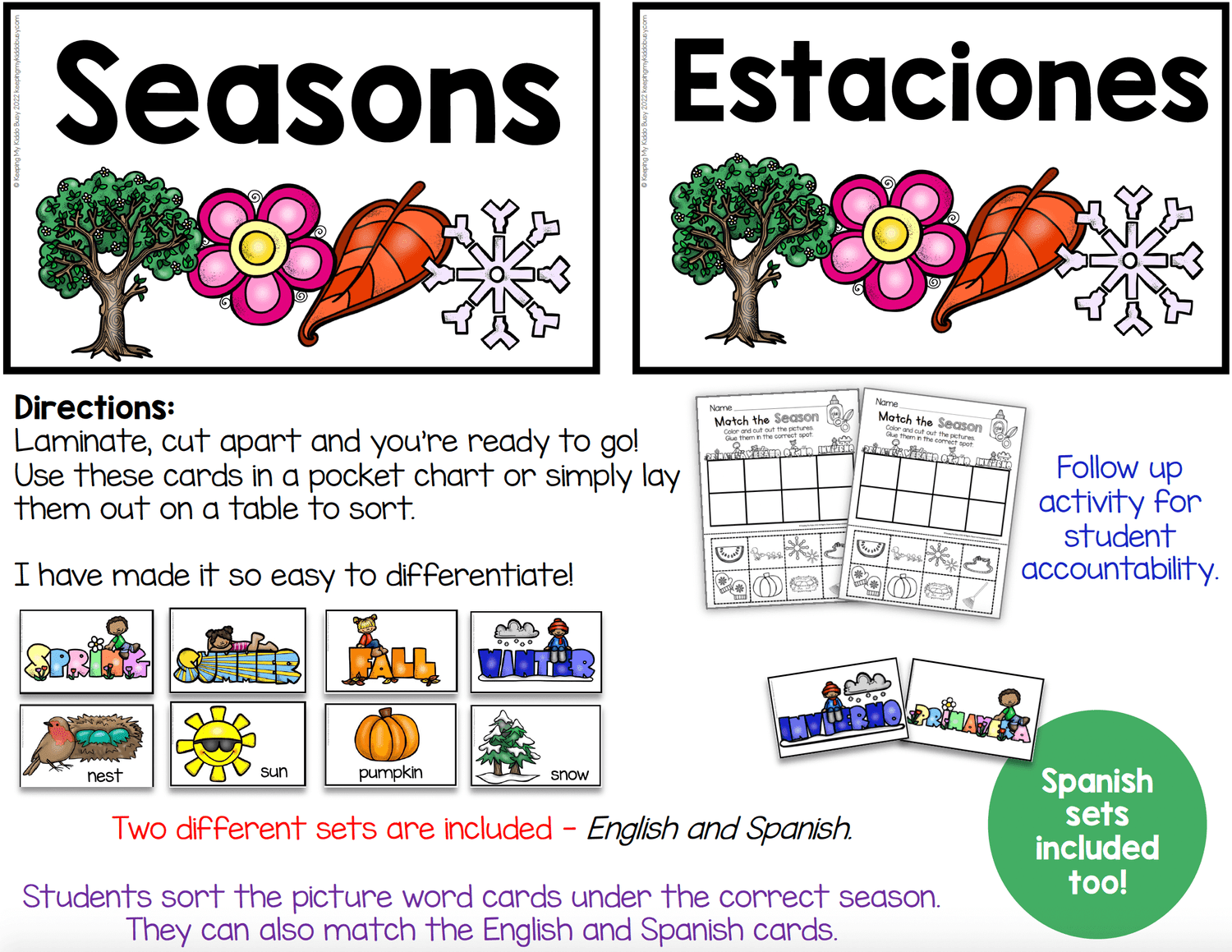 Back to School Pocket Chart Centers — Keeping My Kiddo Busy