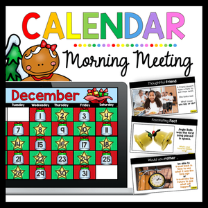 December Calendar and Morning Meeting in Kindergarten — Keeping My ...