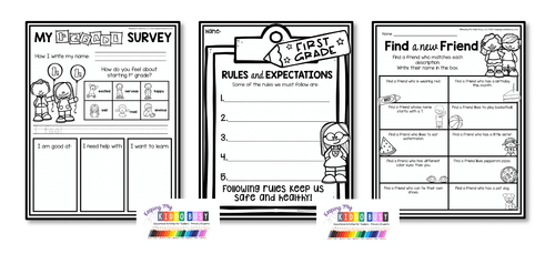 First Grade Back to School Activities FREE WORKSHEETS — Keeping My ...