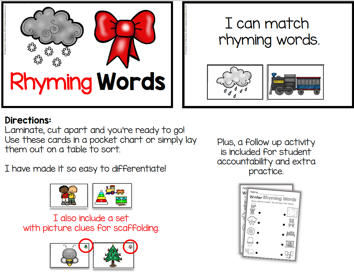 December Pocket Chart Centers — Keeping My Kiddo Busy