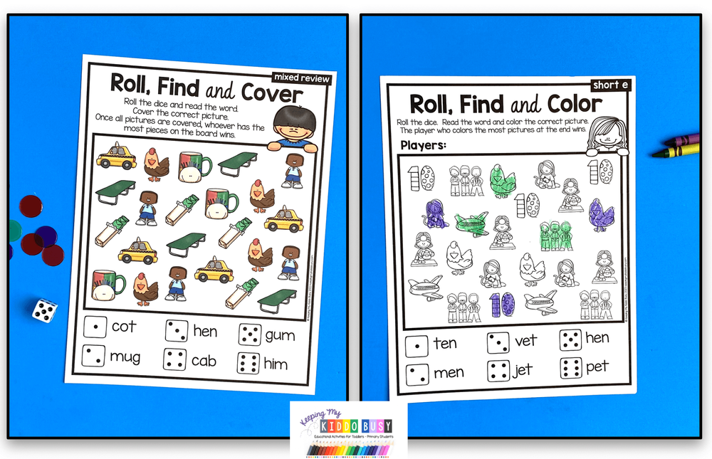 Phonics Games for Kindergarten and First Grade - FREE PRINTABLES ...