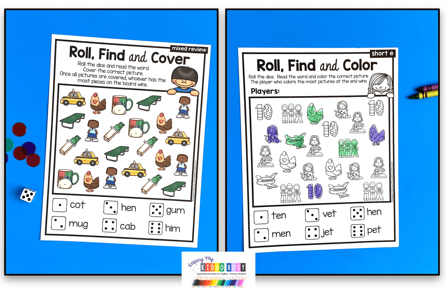 Phonics Games for Kindergarten and First Grade - FREE PRINTABLES ...