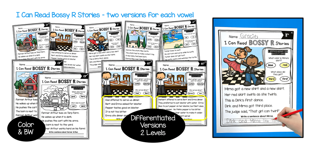 Bossy R Phonics Unit - R Controlled Vowels - FREEBIES — Keeping My ...