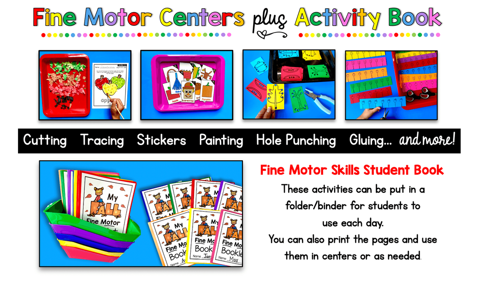 Fall Fine Motor Centers for Preschool and Kindergarten - FREE ...