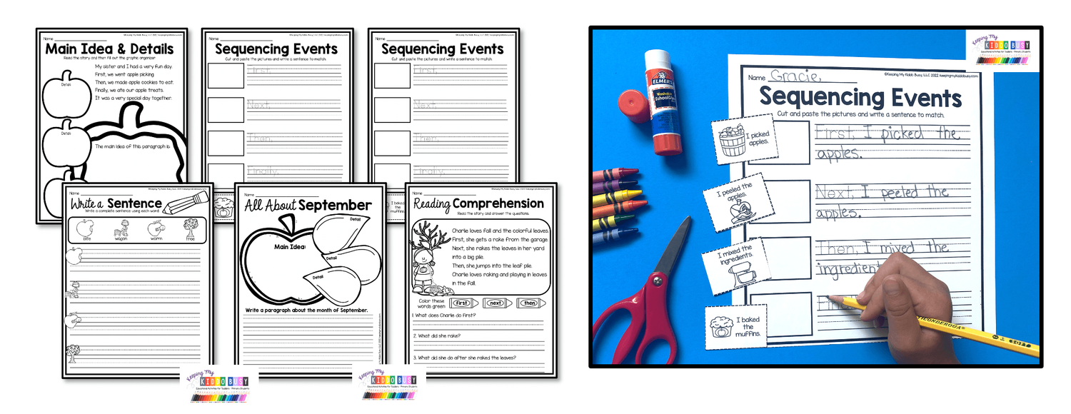 First Grade September Worksheets FREEBIES — Keeping My Kiddo Busy