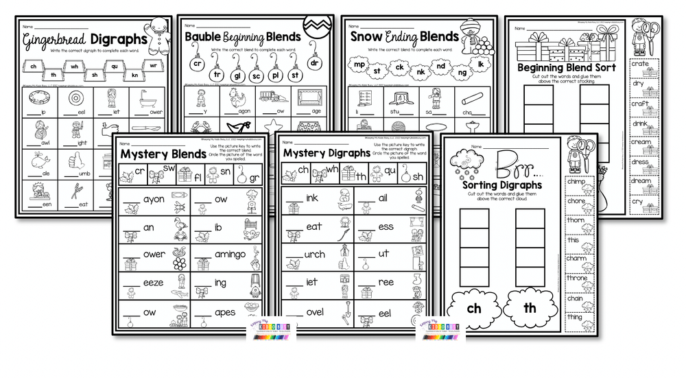 First Grade December Worksheets FREEBIES — Keeping My Kiddo Busy