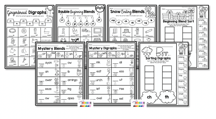 First Grade December Worksheets FREEBIES — Keeping My Kiddo Busy