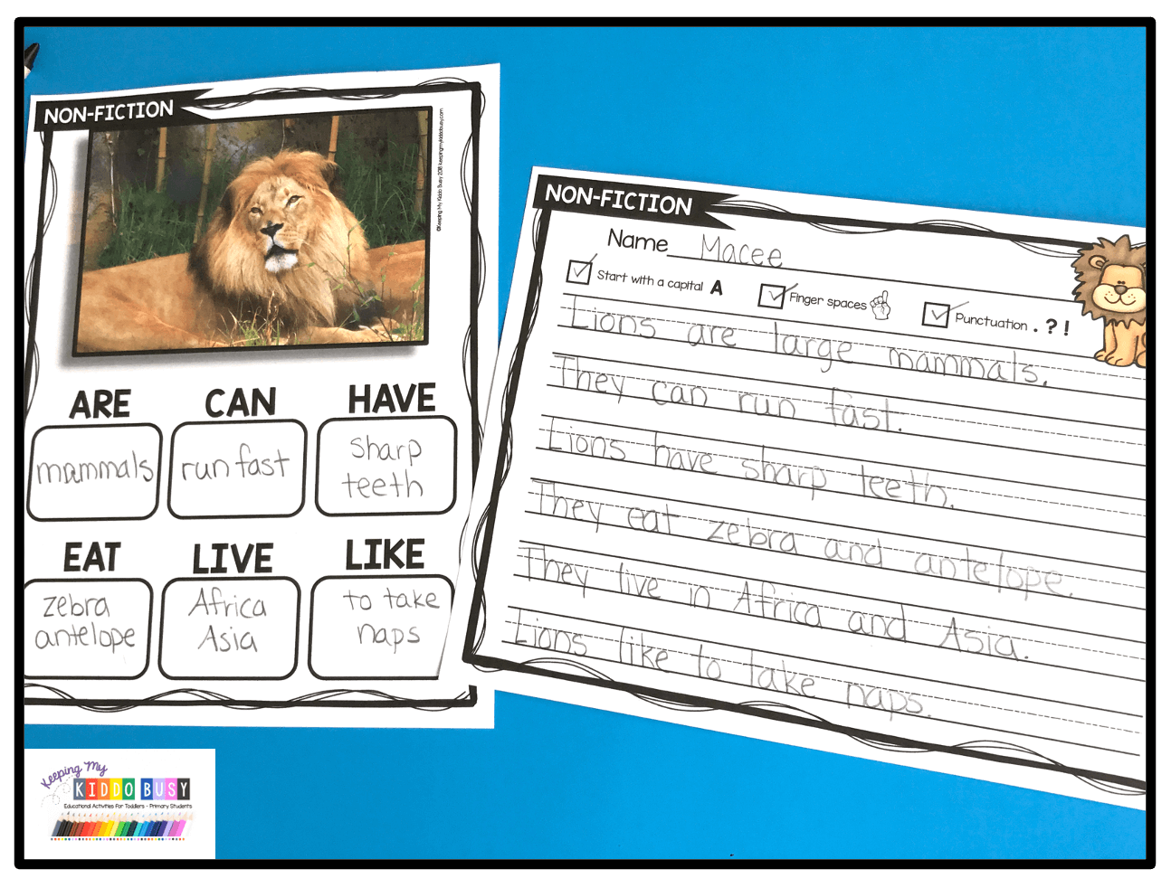 Non-Fiction Writing Unit FREEBIE — Keeping My Kiddo Busy