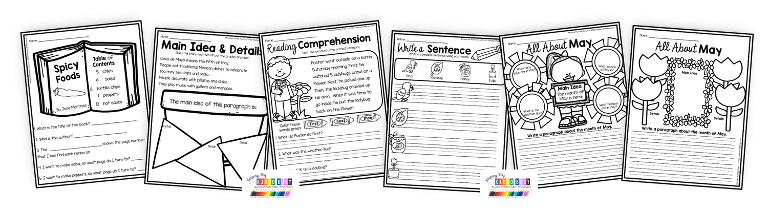 May activities and worksheets for first grade - FREEBIES — Keeping My ...