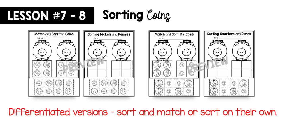 Dollars and Coins - Money Math for Kindergarten and First Grade ...