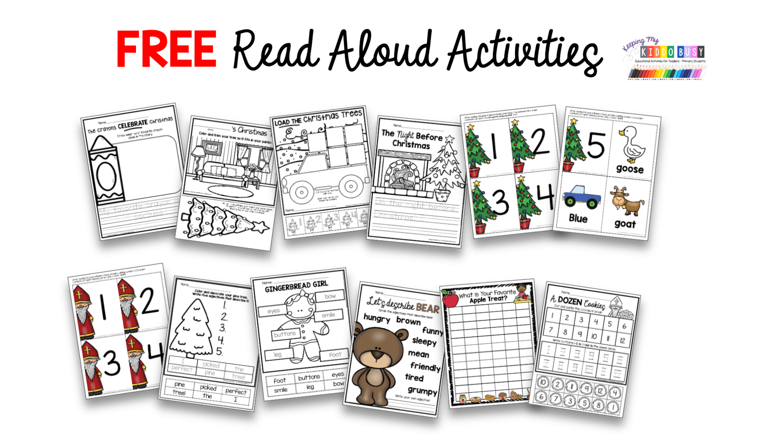 Favorite Christmas Read Aloud Books FREE ACTIVITIES — Keeping My Kiddo Busy