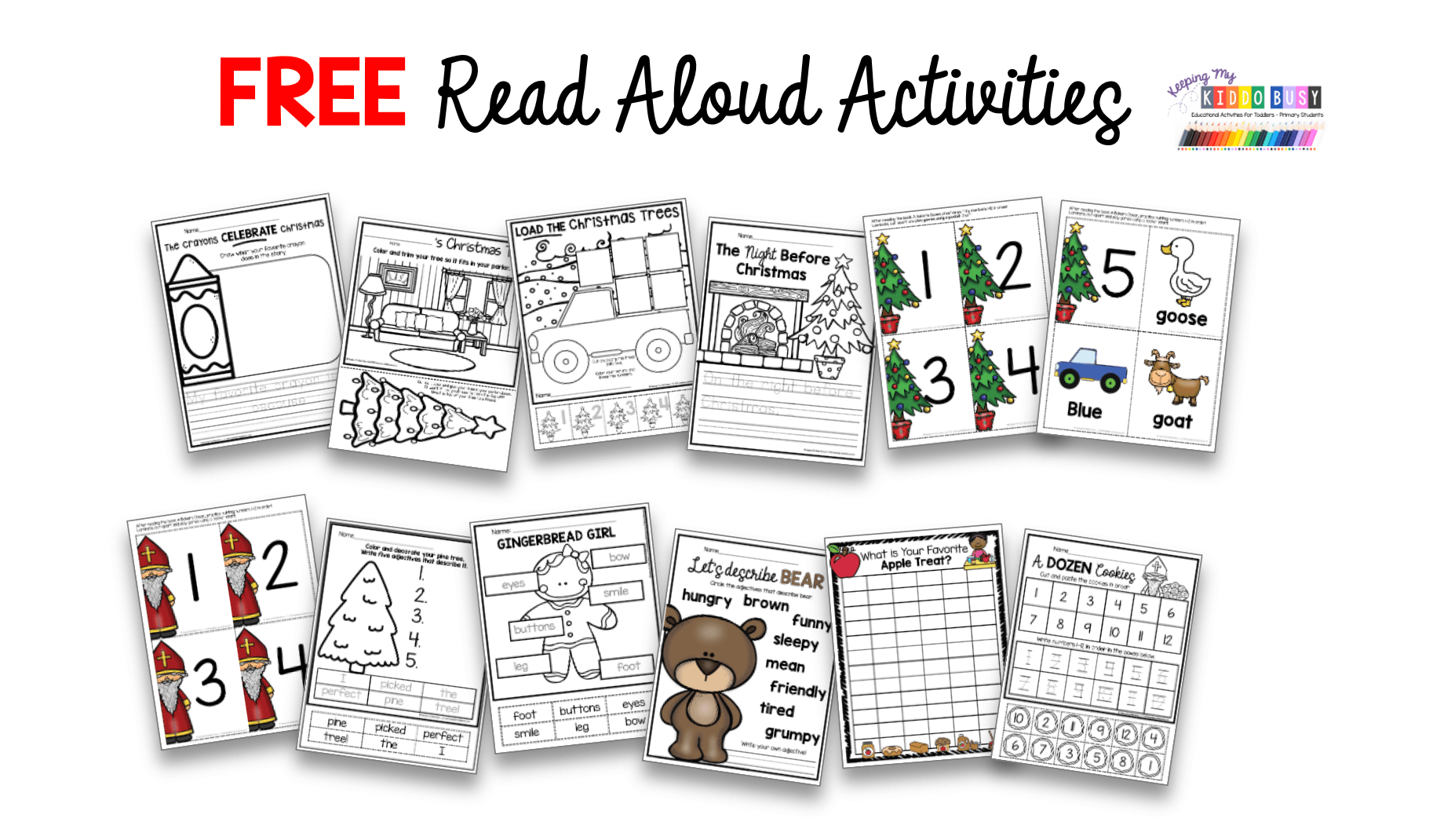 Favorite Christmas Read Aloud Books FREE ACTIVITIES — Keeping My Kiddo Busy
