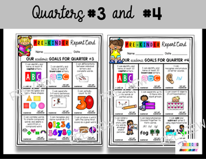 Pre-K Report Cards and Assessments FREE Download Transitional ...